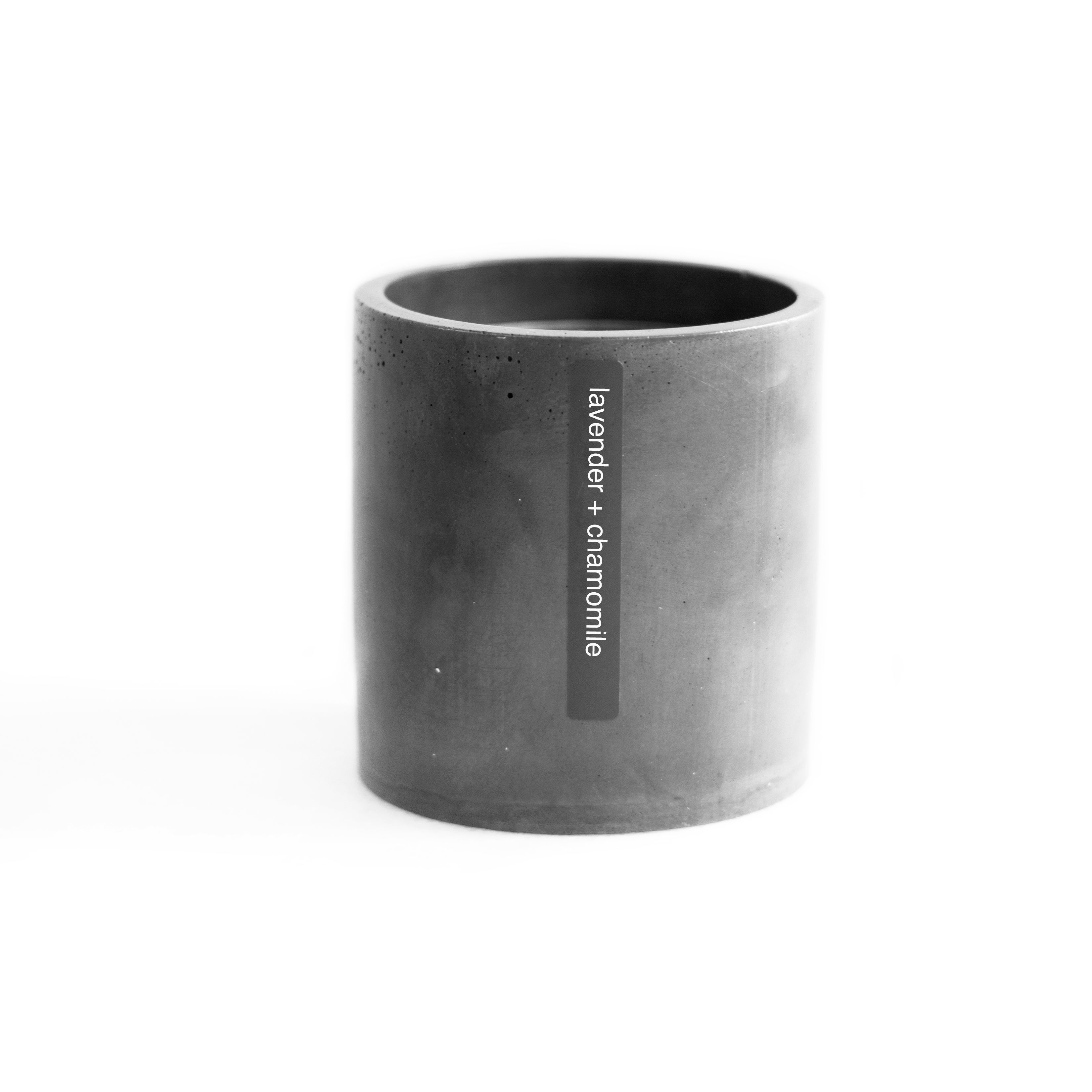 Lavender + Chamomile Charcoal Concrete Candle | Sable Candle Co.